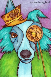 Steampunk Collie in Copic Markers, Progress Pics | The Slumbering Herd ...
