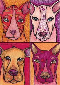 Goofy Yet Serious ACEO Dogs with Copics | The Slumbering Herd Art Blog